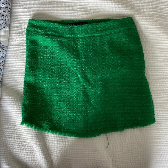 Zara | Skirts | Zara Green Skort | Poshmark